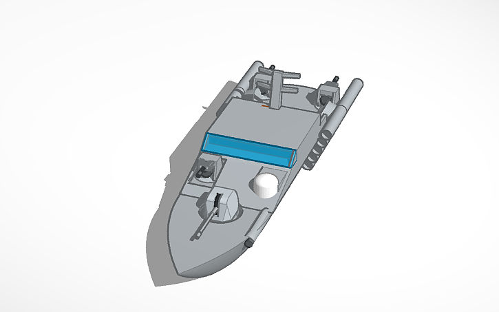 3D design Fast Attack Boat - Tinkercad