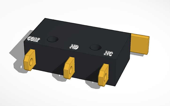 3D design micro switch - Tinkercad