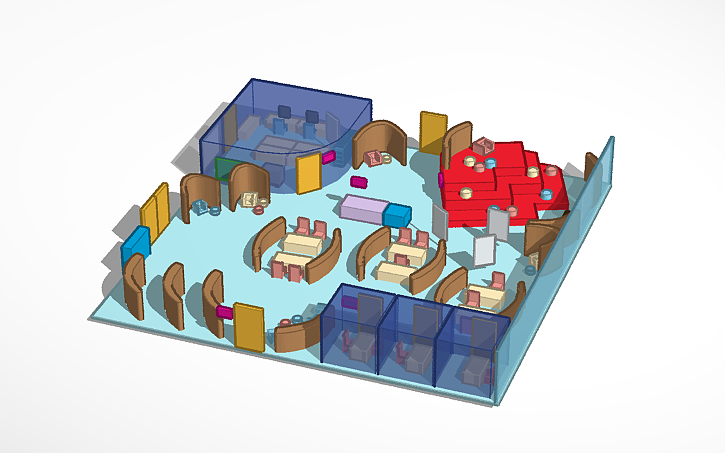 3D design Middle School Library Sketch Plan - Tinkercad