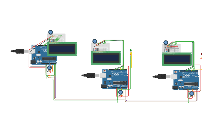 Circuit design I2C 2 slaves | Tinkercad