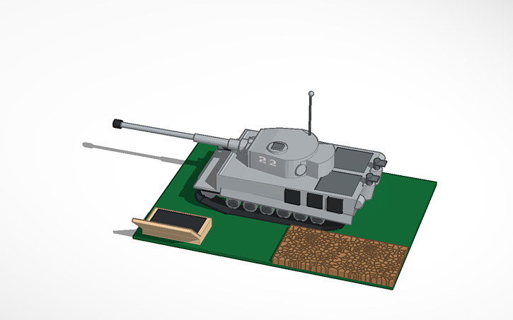 3D design TIGER TANK - Tinkercad