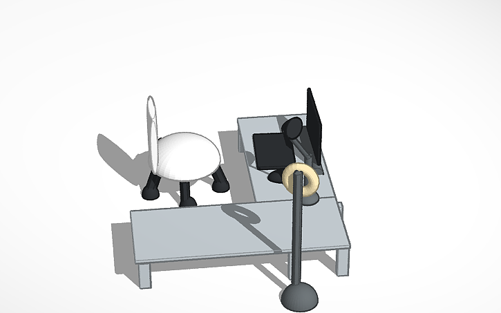 3D design gaming setup (only single monitor 😟) | Tinkercad