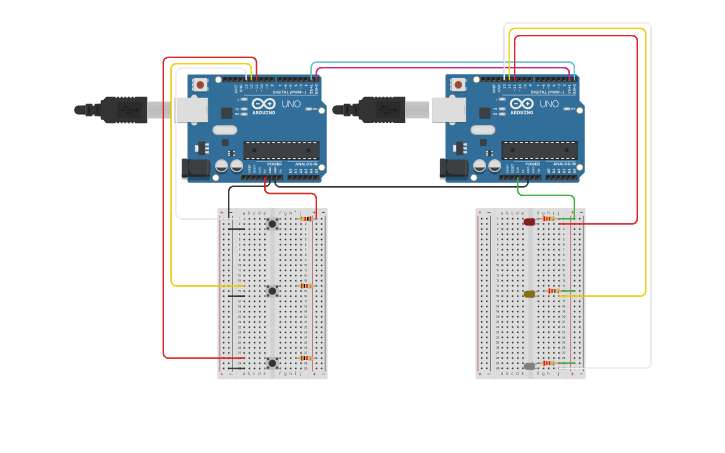 Circuit design comunicação serial | Tinkercad