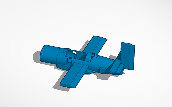 3D design RC Airplane Prototype - Tinkercad
