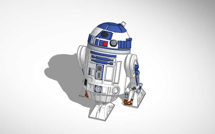 3D design star wars R2-D2 - Tinkercad