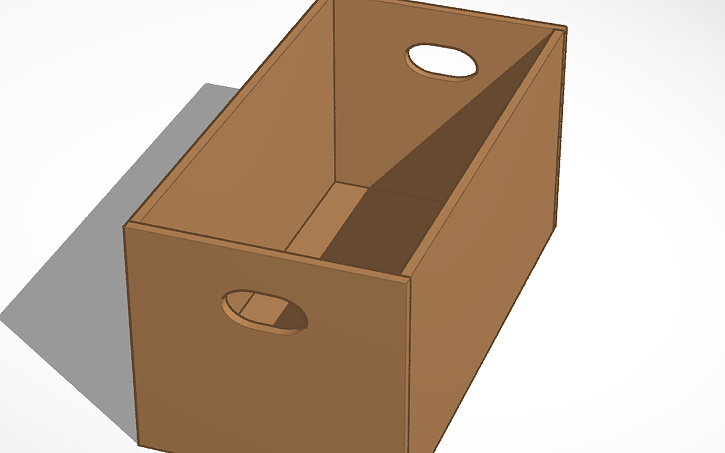 3D design Wood Crate - Tinkercad