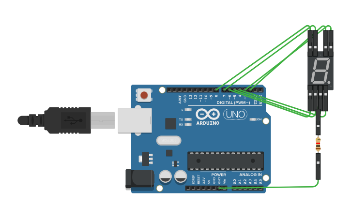 Circuit design Contador Arduino - Tinkercad