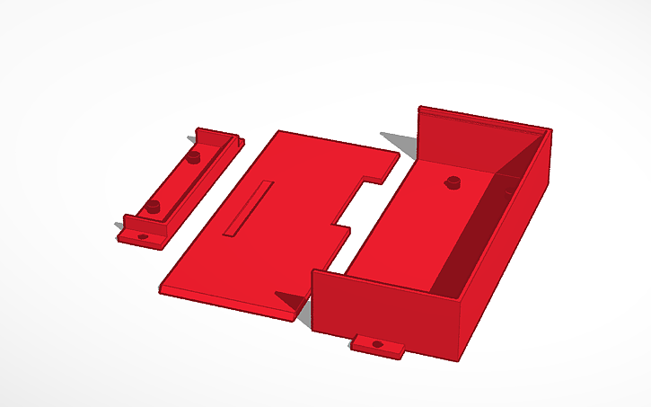 3D design Controller Board Case /w Monitor Keyboard + Lid - Tinkercad
