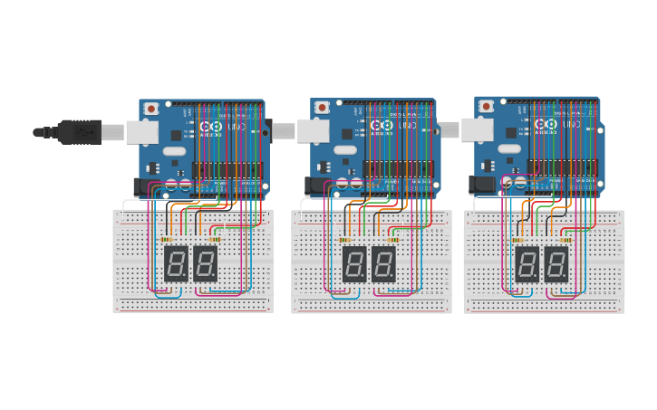 Circuit design Relógio arduino - Tinkercad