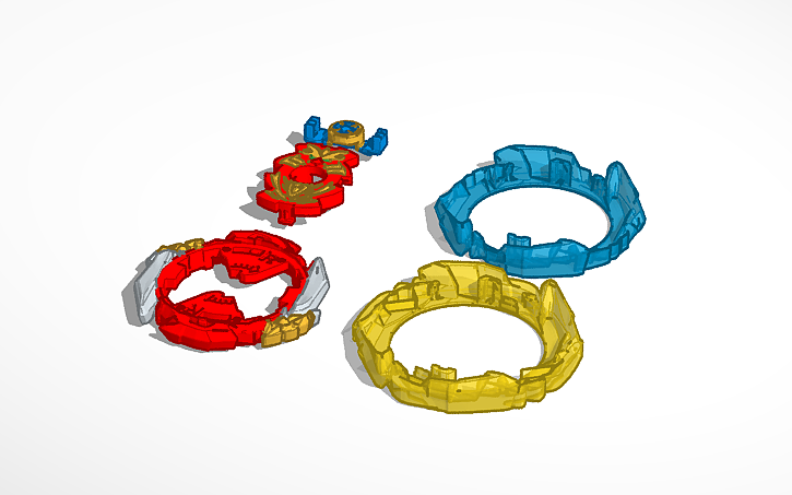 3D design Beyblade Infinite Achilles Layer with Sword and Shield Armor ...