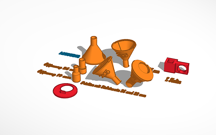 3D design Resin Trichter - Tinkercad