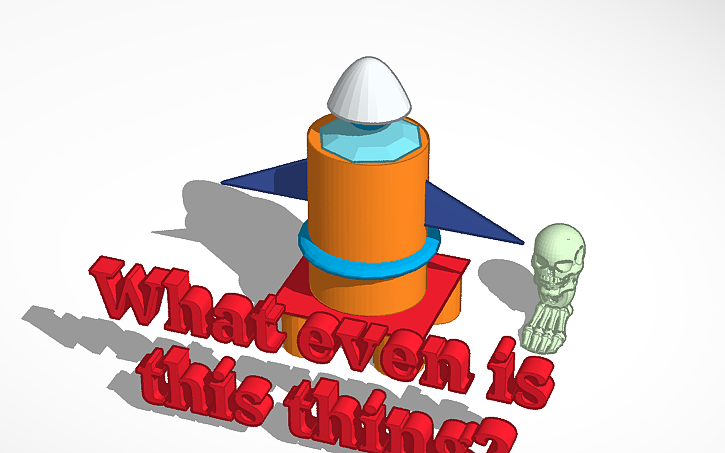 3D design a stupid looking spaceship | Tinkercad