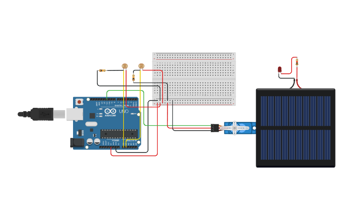 Circuit design Circuit Diagram Of Solar Tracking System | Tinkercad