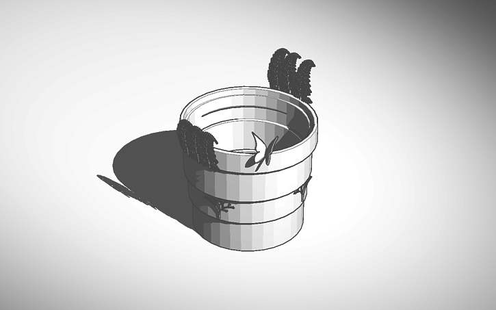 3D design flower pot - Tinkercad