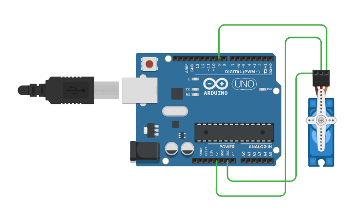 Circuit design Servos | Tinkercad