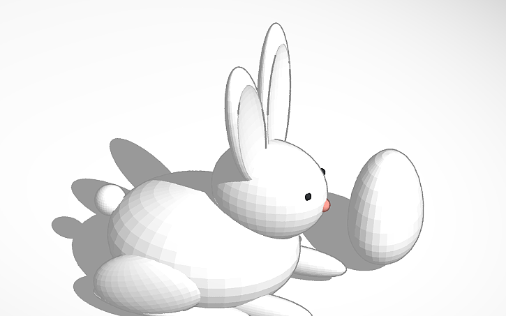 3D design Easter Bunny - Tinkercad
