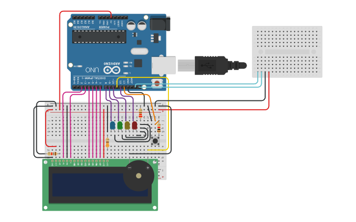 Circuit design Arduino UNO Shock Detector - Tinkercad