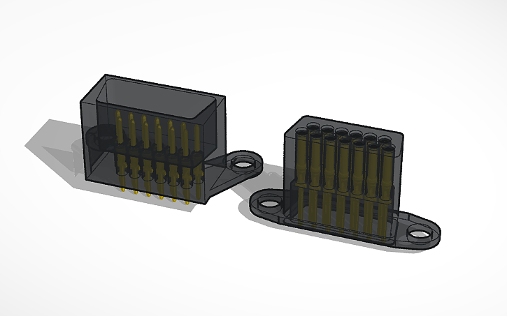 3D design FujiNet Vertical SIO Connectors | Tinkercad