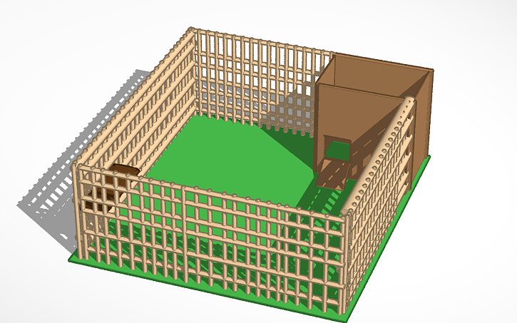 3D design chicken coop - Tinkercad
