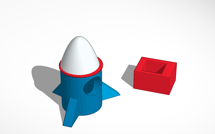 3D design rocket - Tinkercad