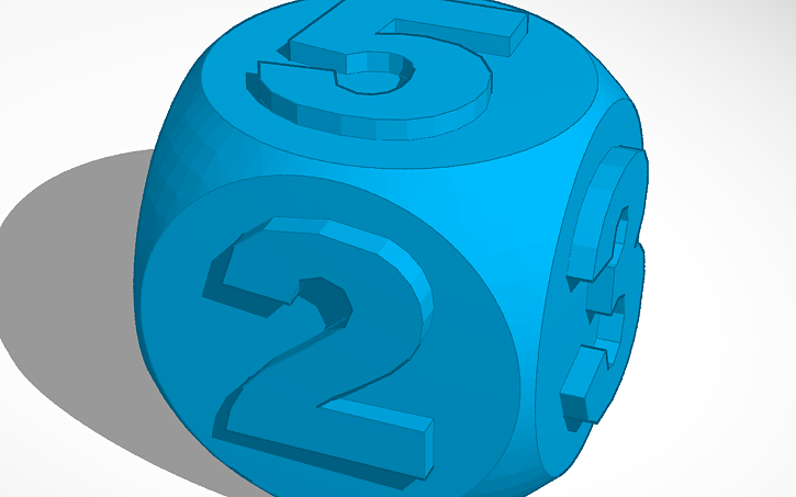 3D design DICE - Tinkercad
