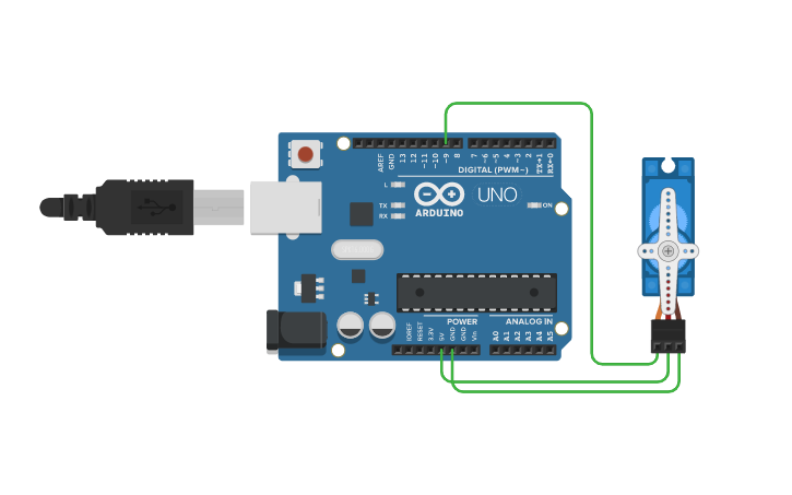 Circuit design Arduino UNO - Servo motor - E0421048 - Tinkercad