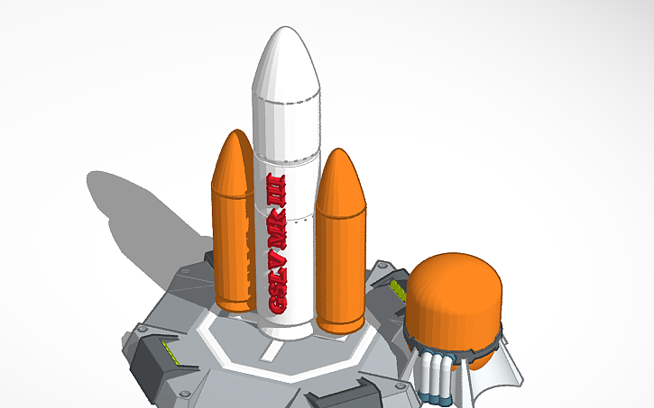 3D design GSLV Mk III - Tinkercad