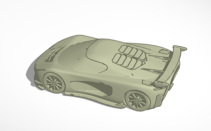 3D design Supercar 2 - Tinkercad