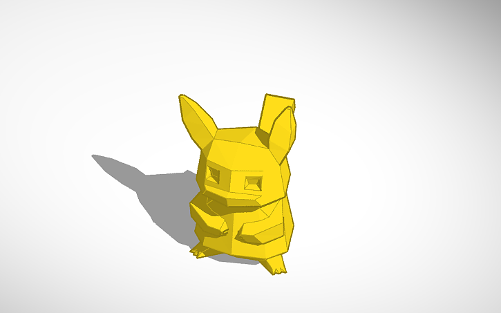 3D design Pikachu - Tinkercad