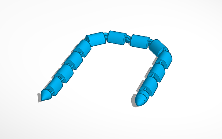 3D design Johnson Articulated Snake - Tinkercad