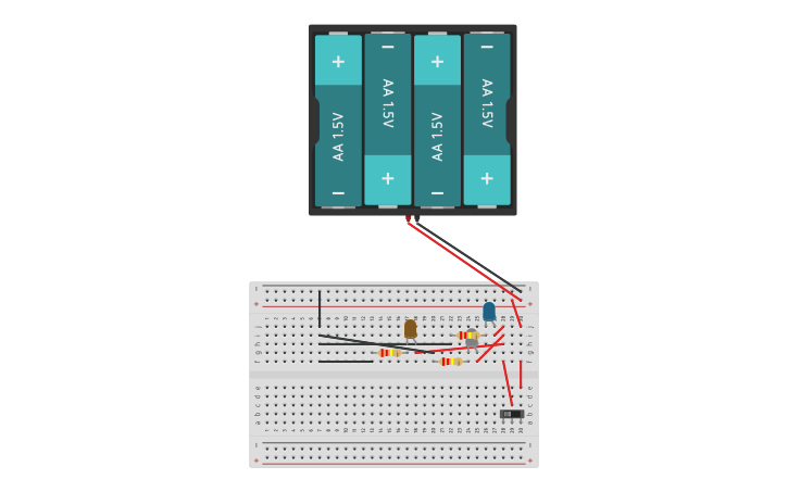 Circuit design Encendido Led En Paralelo | Tinkercad