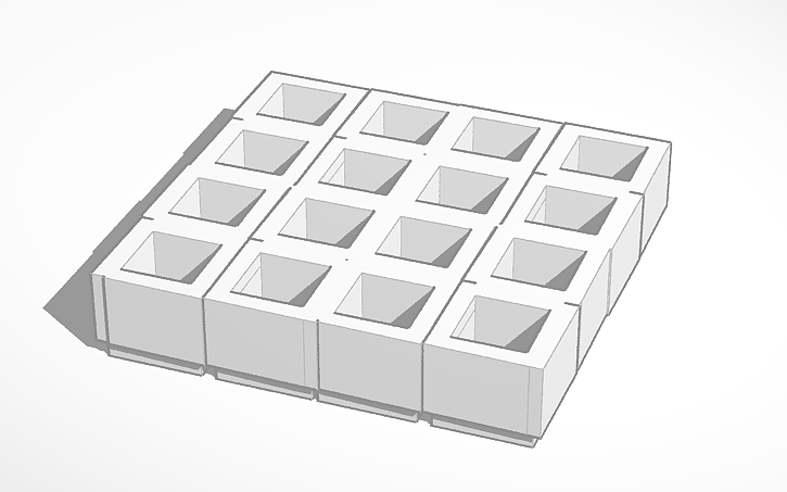 3D design Ice Tray - Tinkercad