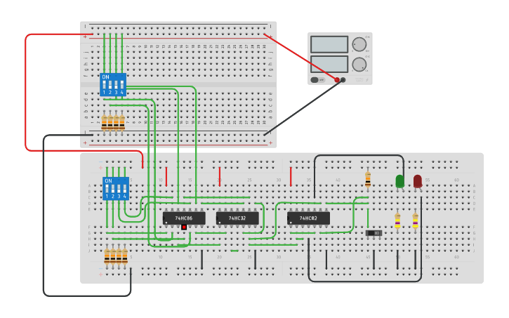 Circuit design Combinational Lock - Tinkercad