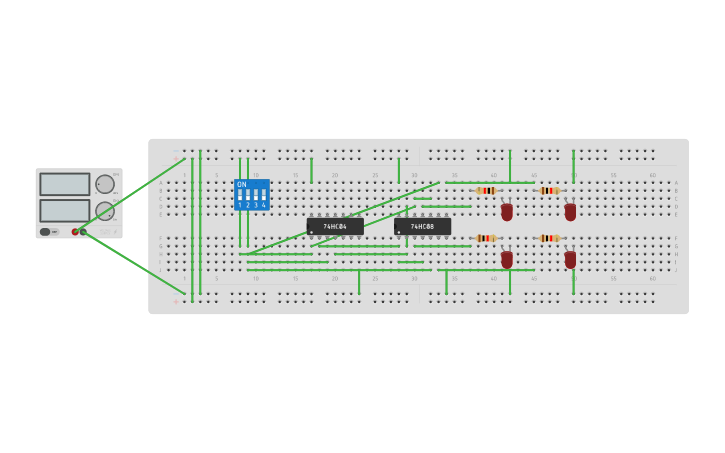 Circuit design 2:4 DECODER - Tinkercad