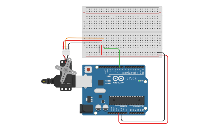 Circuit design Experiment 8: Driving a Servo Motor - Tinkercad