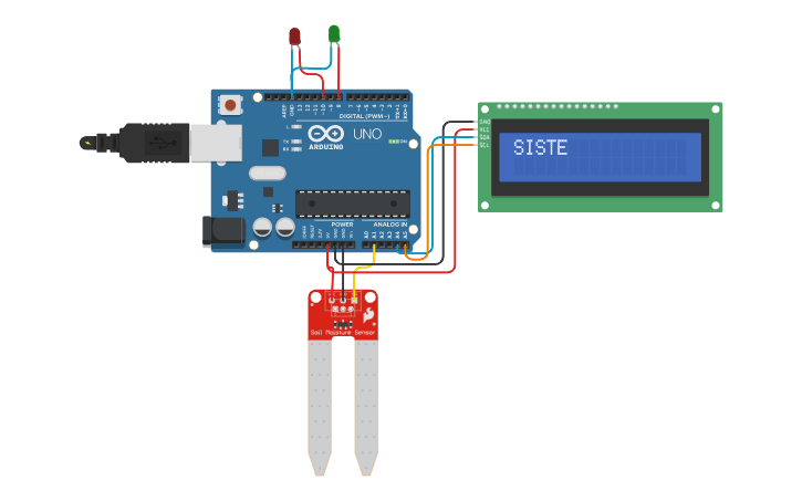 Circuit design Sistema de nível de água com arduino - Tinkercad