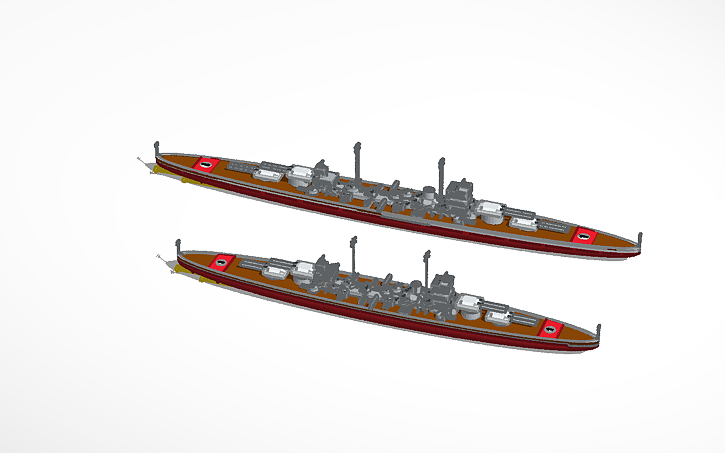 3d Design Copy Of “dart” Dart Class Battleship Tinkercad