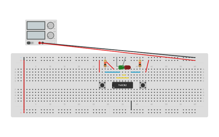 Circuit design LACH SR - Tinkercad