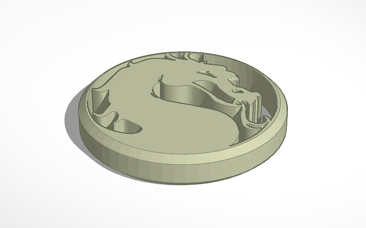 3D design Dragon symbol - Tinkercad