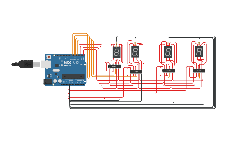 Circuit design 24-hour Clock - Tinkercad