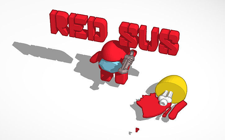 3D design Among us RED SUS | Tinkercad