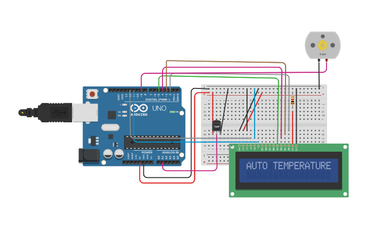 Circuit design FAN - Tinkercad