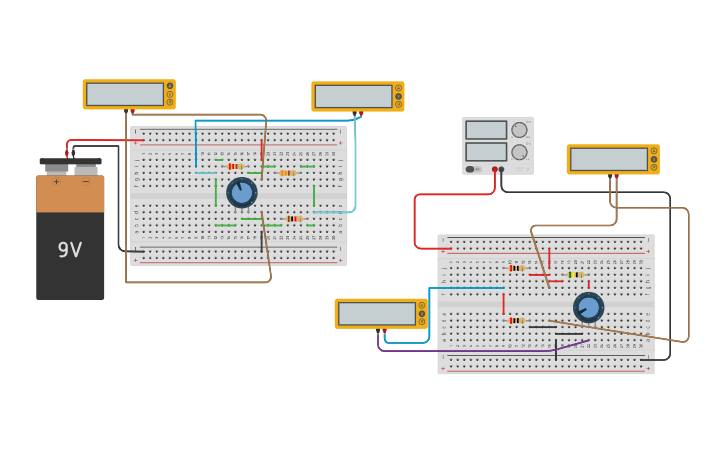 Circuit design Puente Wheatstone | Tinkercad