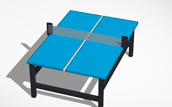 3D design ping-pong table - Tinkercad 3D design ping-pong table - Tinkercad