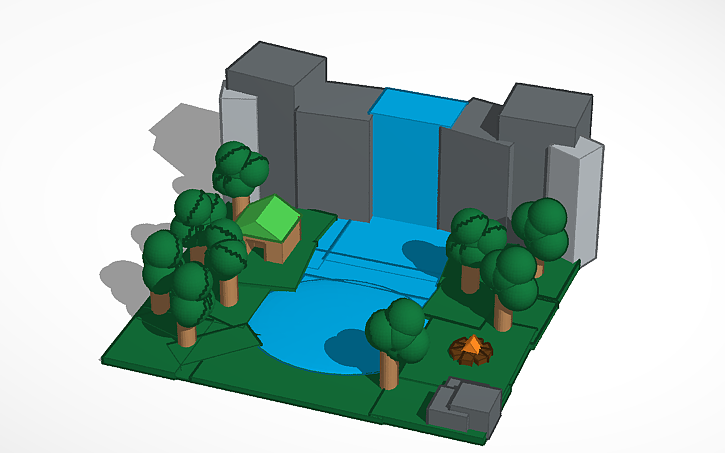 3D design Landscape - Tinkercad