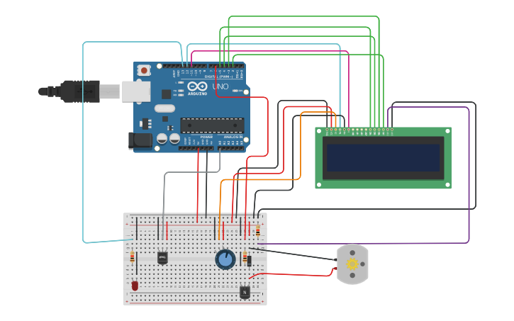 Circuit design room temp controller - Tinkercad