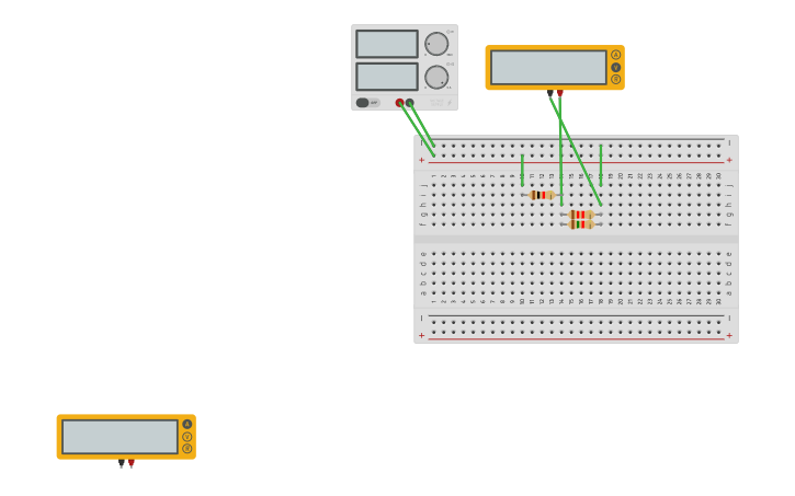 Circuit design Parallel Series Resistor network - Tinkercad