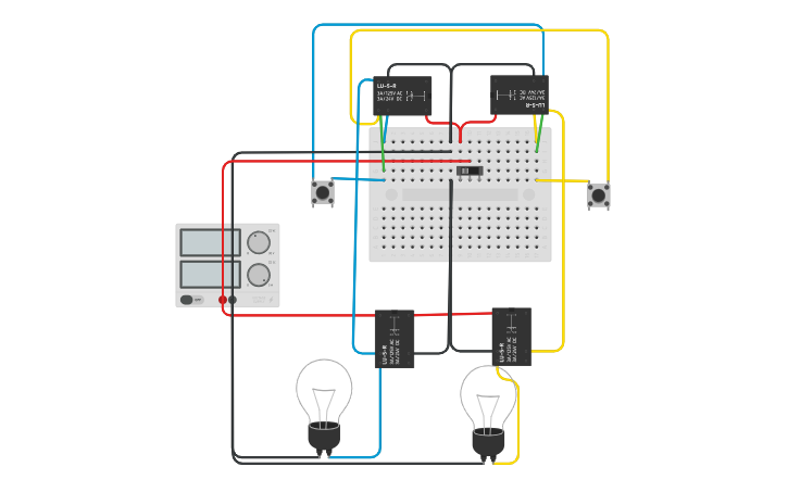 Circuit design passa ou repassa esquema - Tinkercad