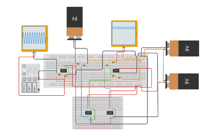 Circuit design 3. INSTRUMENTATION AMPLIFIER - Tinkercad