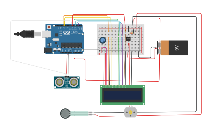 Circuit design A00258885 Automatic drinks pouring Arduino - Tinkercad